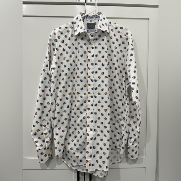 Thomas Dean | Shirts | Thomas Dean Paisley Print Cotton Blend Mens ...